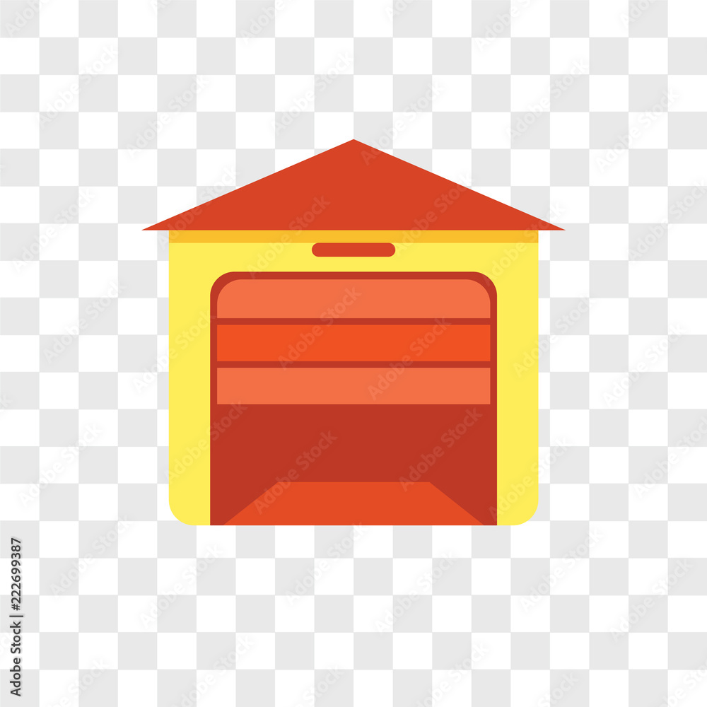 garage icons isolated on transparent background. Modern and editable ...