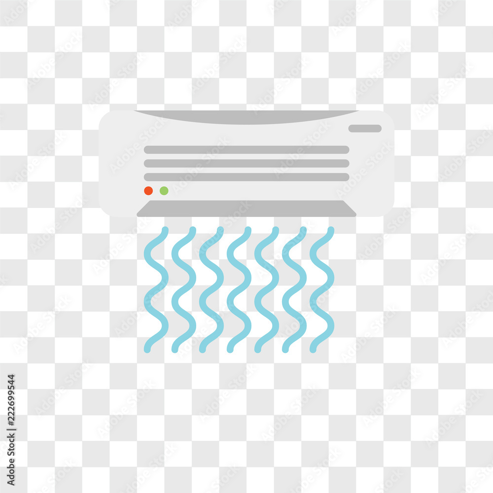 air conditioner icons isolated on transparent background. Modern and ...
