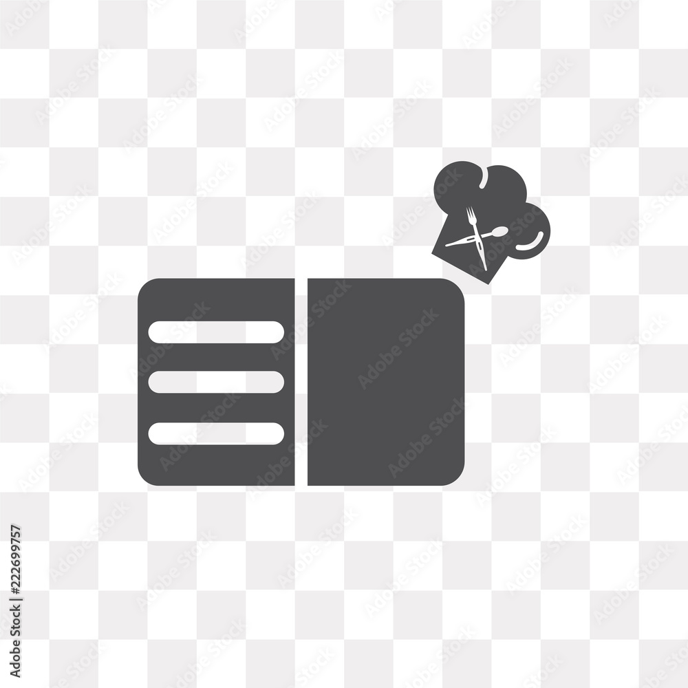 recipe icon on transparent background. Modern icons vector illustration ...