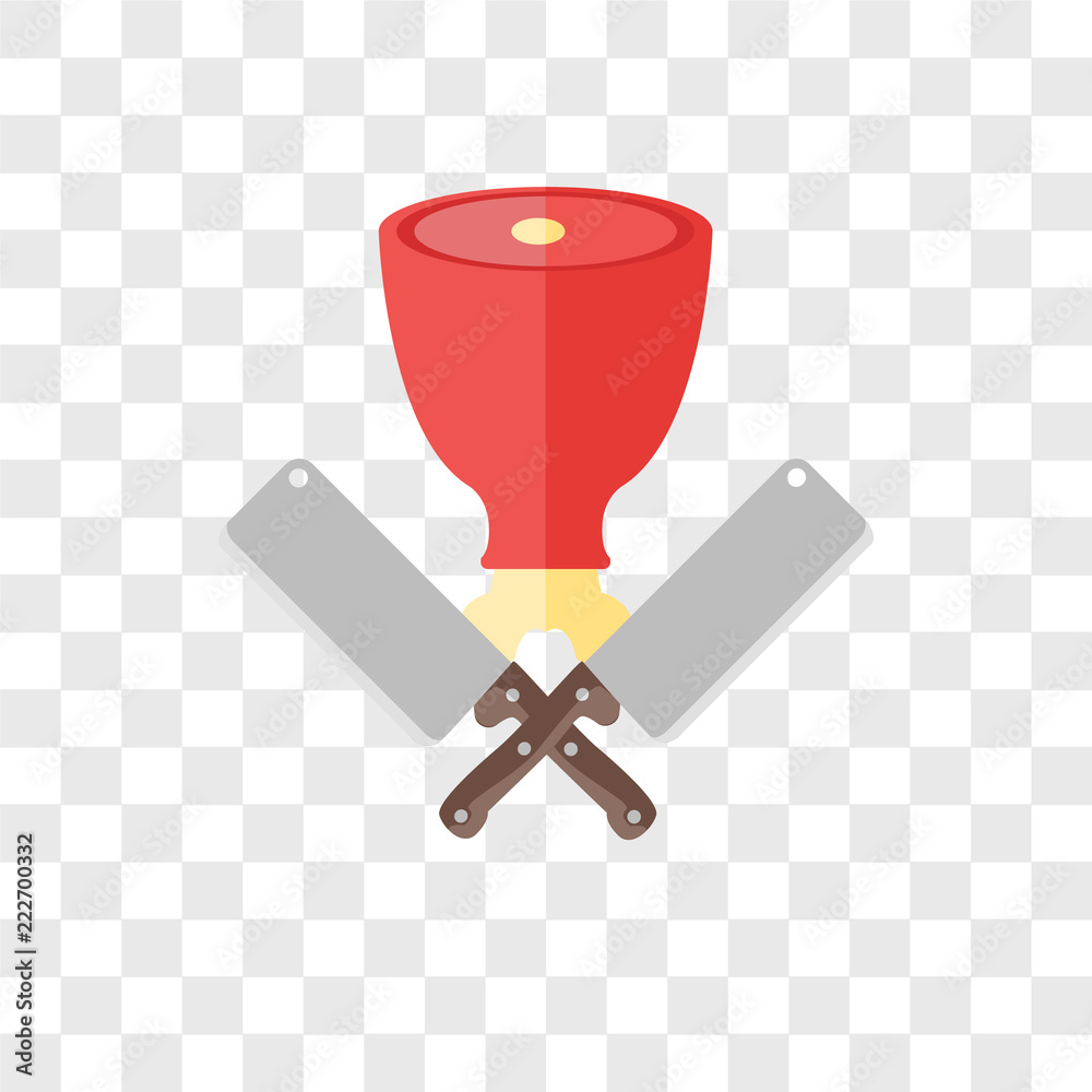 butcher icons isolated on transparent background. Modern and editable ...