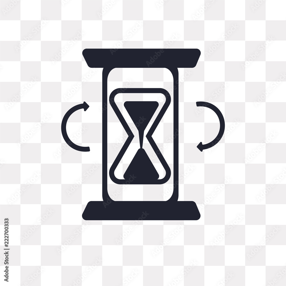 hourglass icon on transparent background. Modern icons vector ...