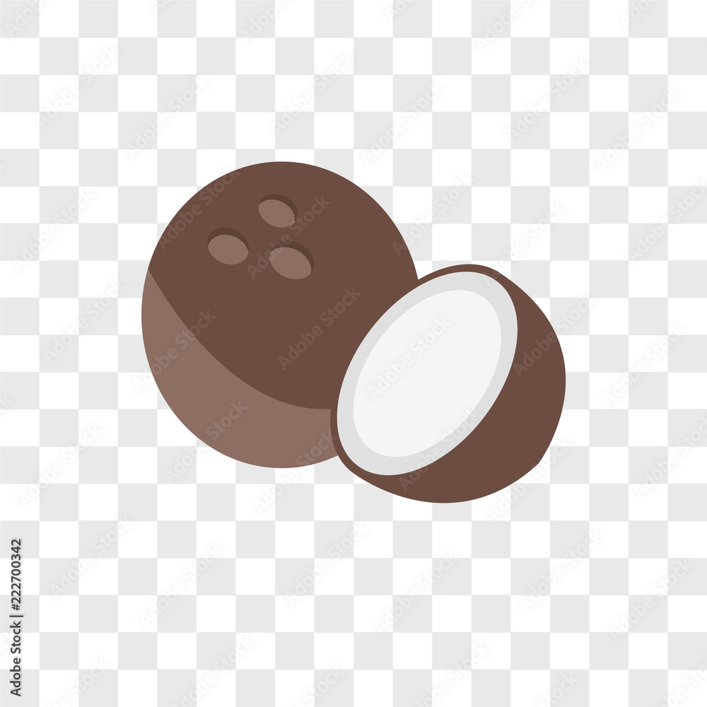 coconut icons isolated on transparent background. Modern and editable ...
