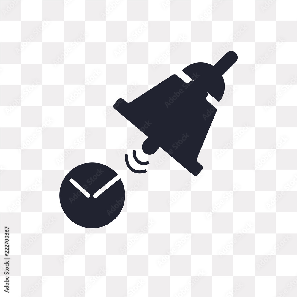 alarm icon on transparent background. Modern icons vector illustration ...