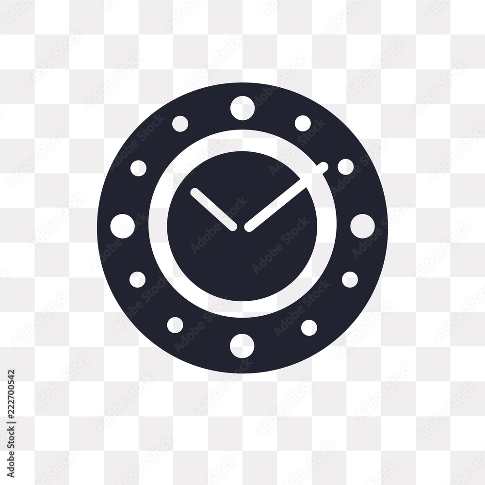 alarm clock icon on transparent background. Modern icons vector ...