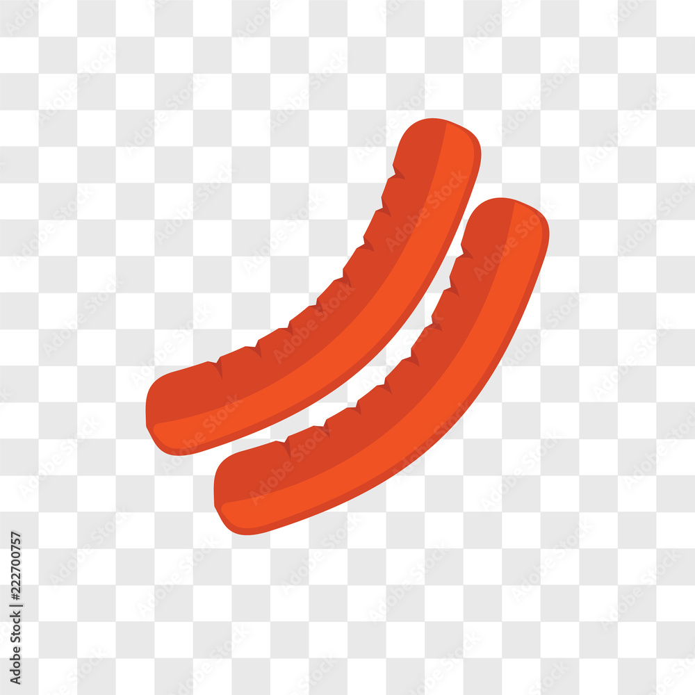 sausage icons isolated on transparent background. Modern and editable ...