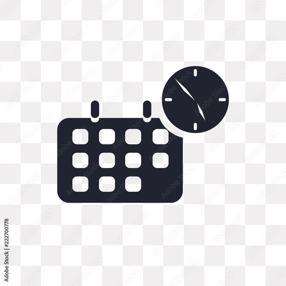 calendar icon on transparent background. Modern icons vector ...