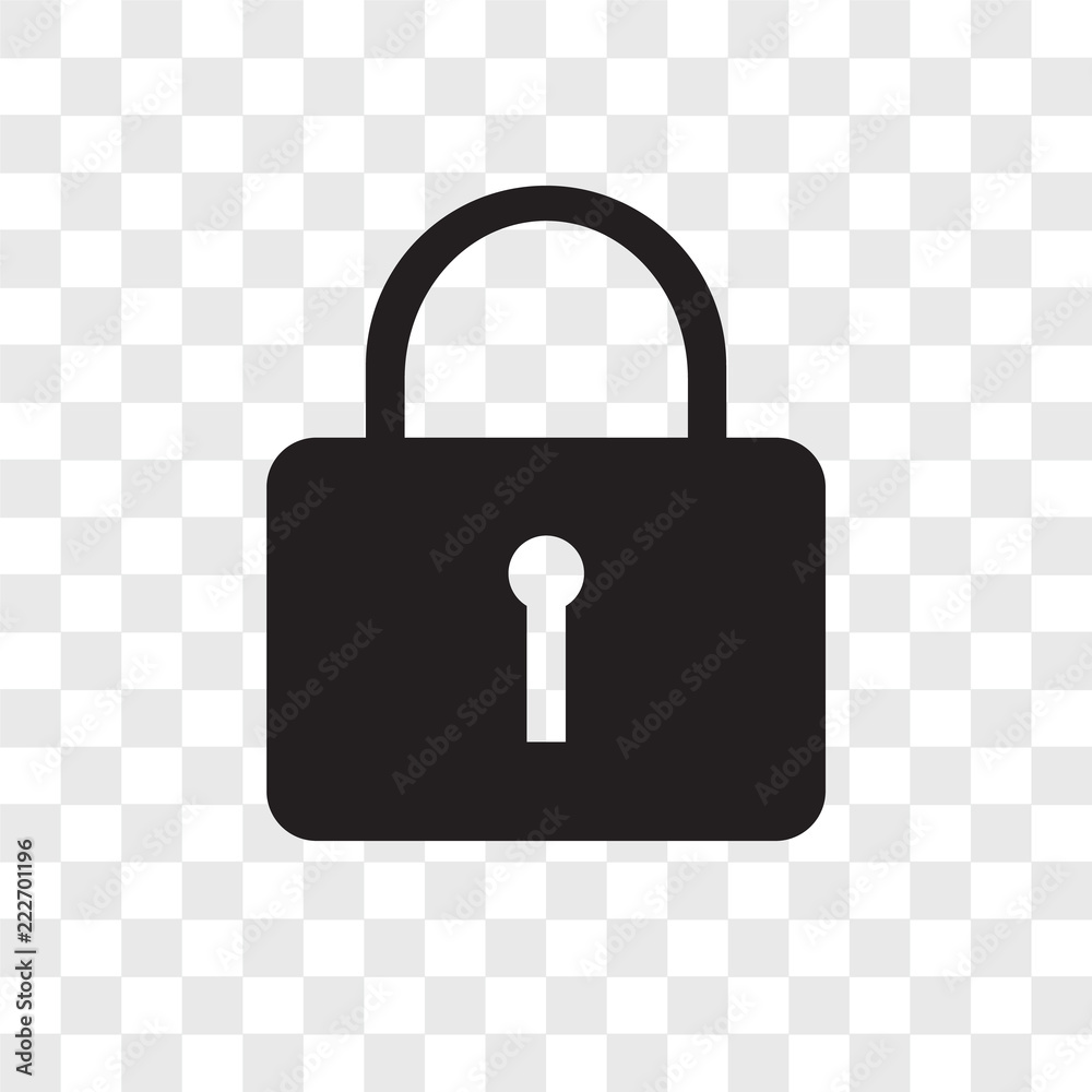 locked icons isolated on transparent background. Modern and editable ...