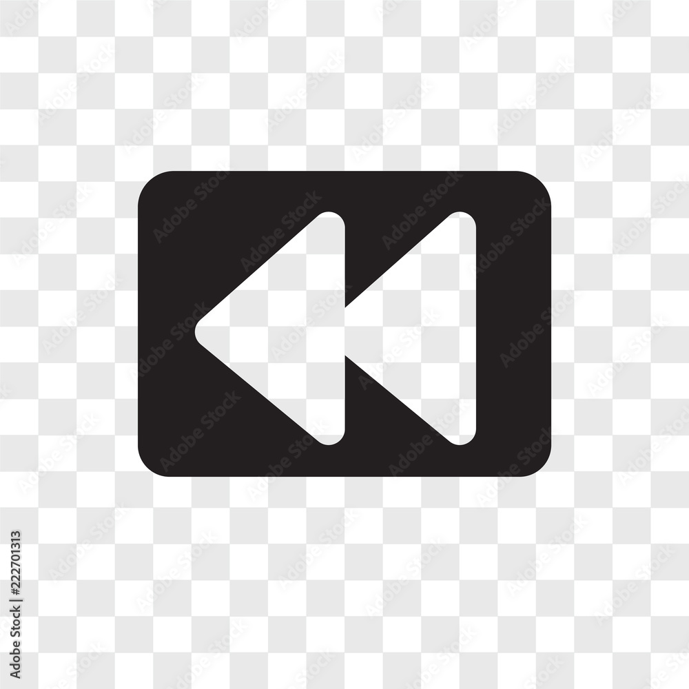 rewind icons isolated on transparent background. Modern and editable ...