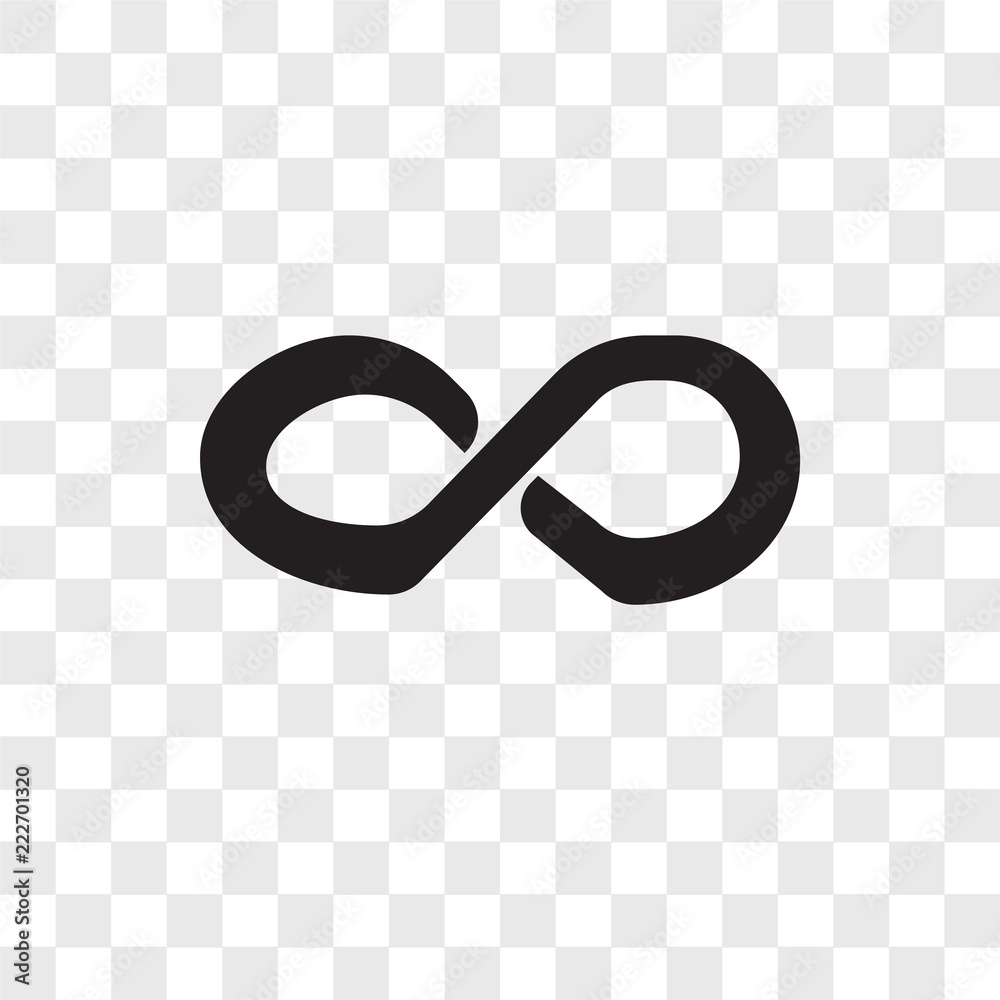 infinity icons isolated on transparent background. Modern and editable ...