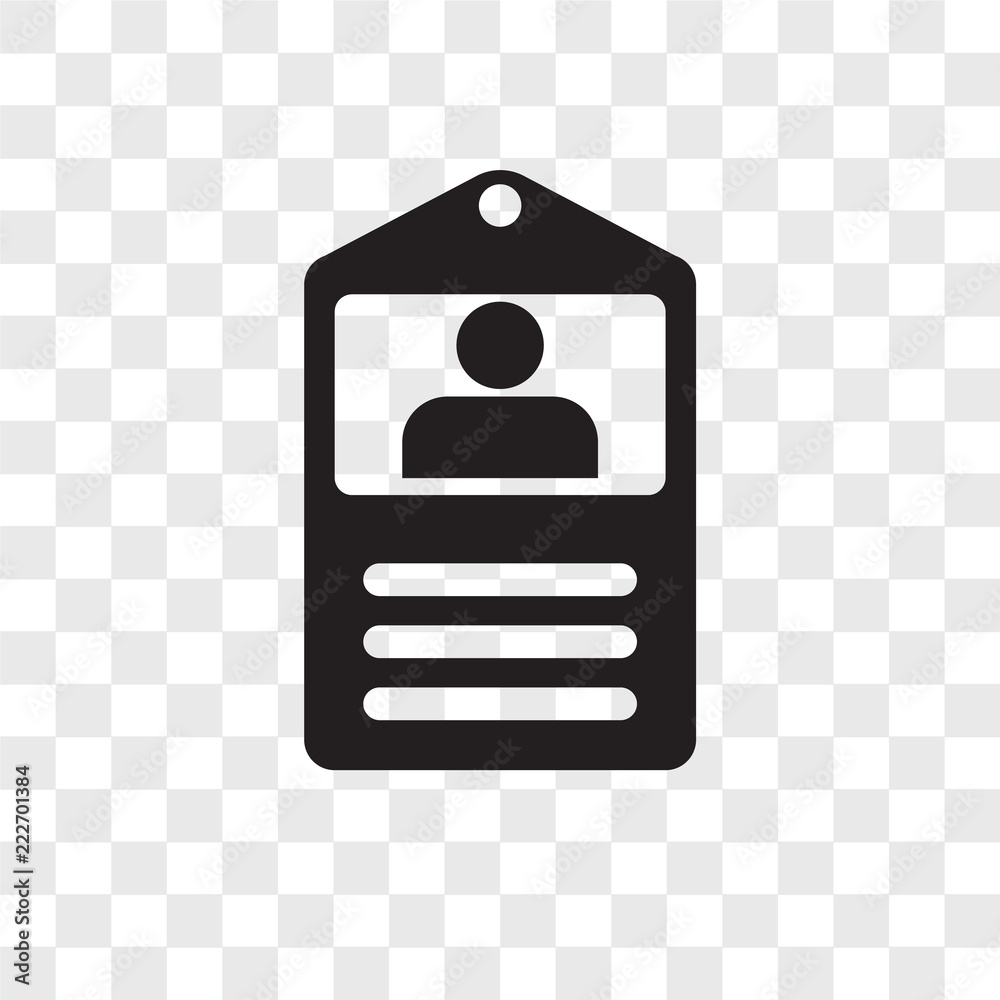 id card icons isolated on transparent background. Modern and editable ...