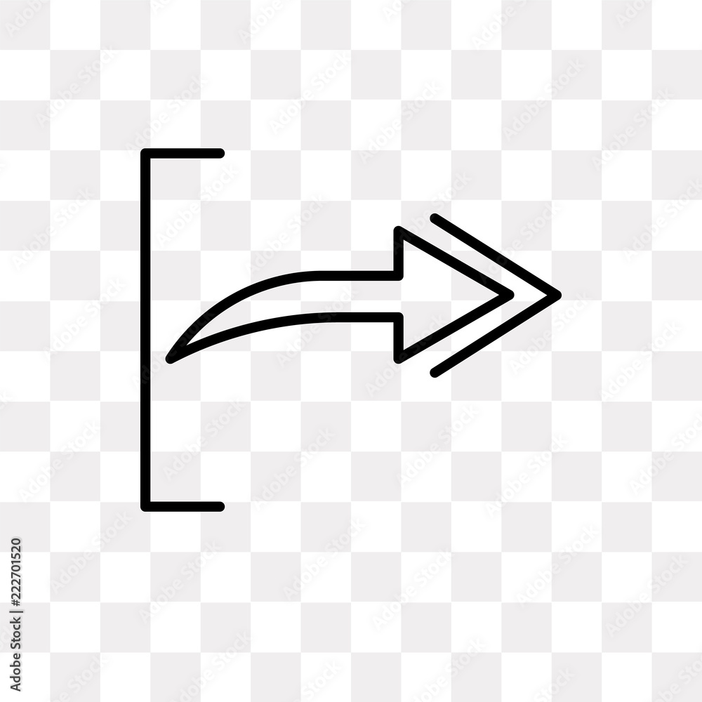 navigation arrow icon on transparent background. Modern icons vector ...