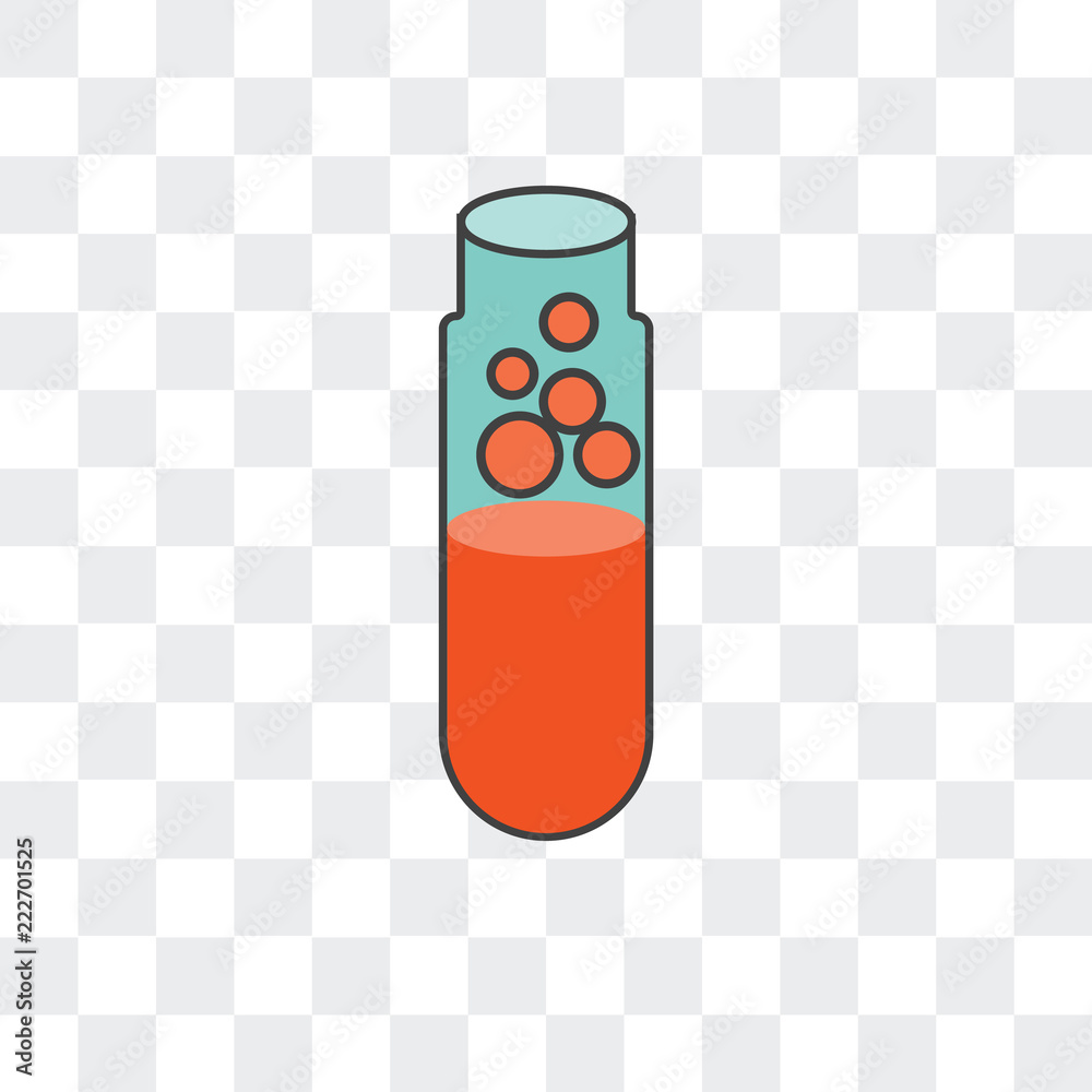 test tube icon isolated on transparent background. Modern and editable ...