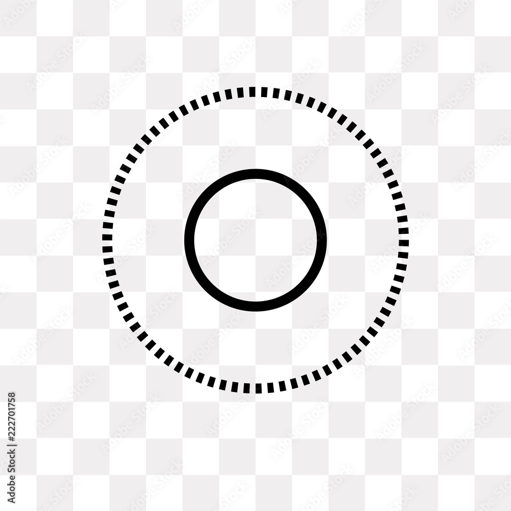 selectioned circle icon on transparent background. Modern icons vector ...