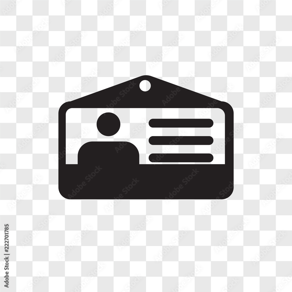 id card icons isolated on transparent background. Modern and editable ...