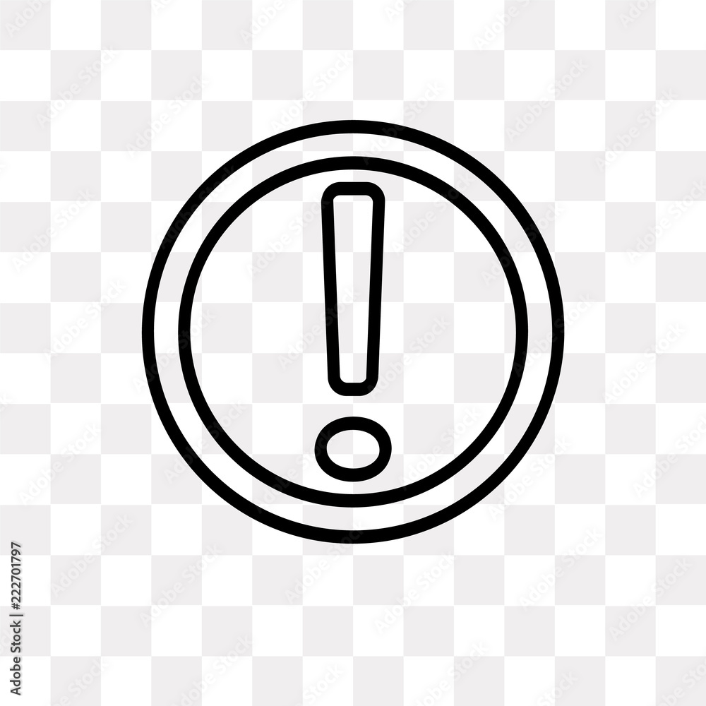 exclamation mark icon on transparent background. Modern icons vector ...