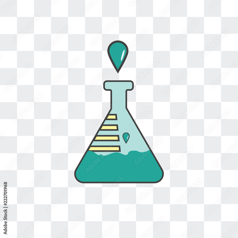 test tube icon isolated on transparent background. Modern and editable ...