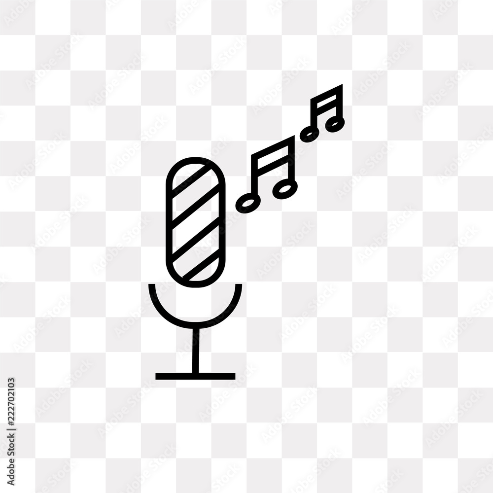 radio microphone icon on transparent background. Modern icons vector ...