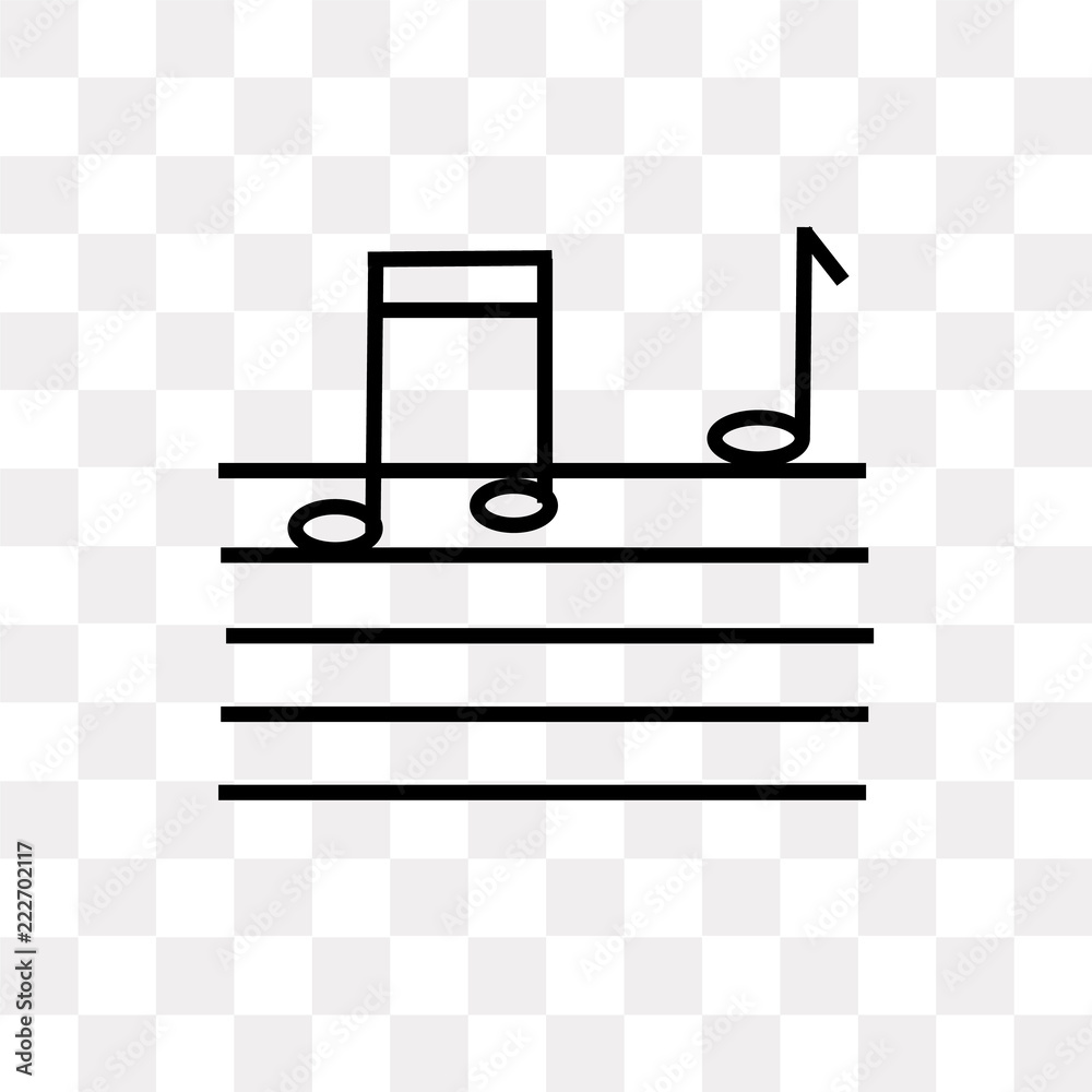 song note icon on transparent background. Modern icons vector ...