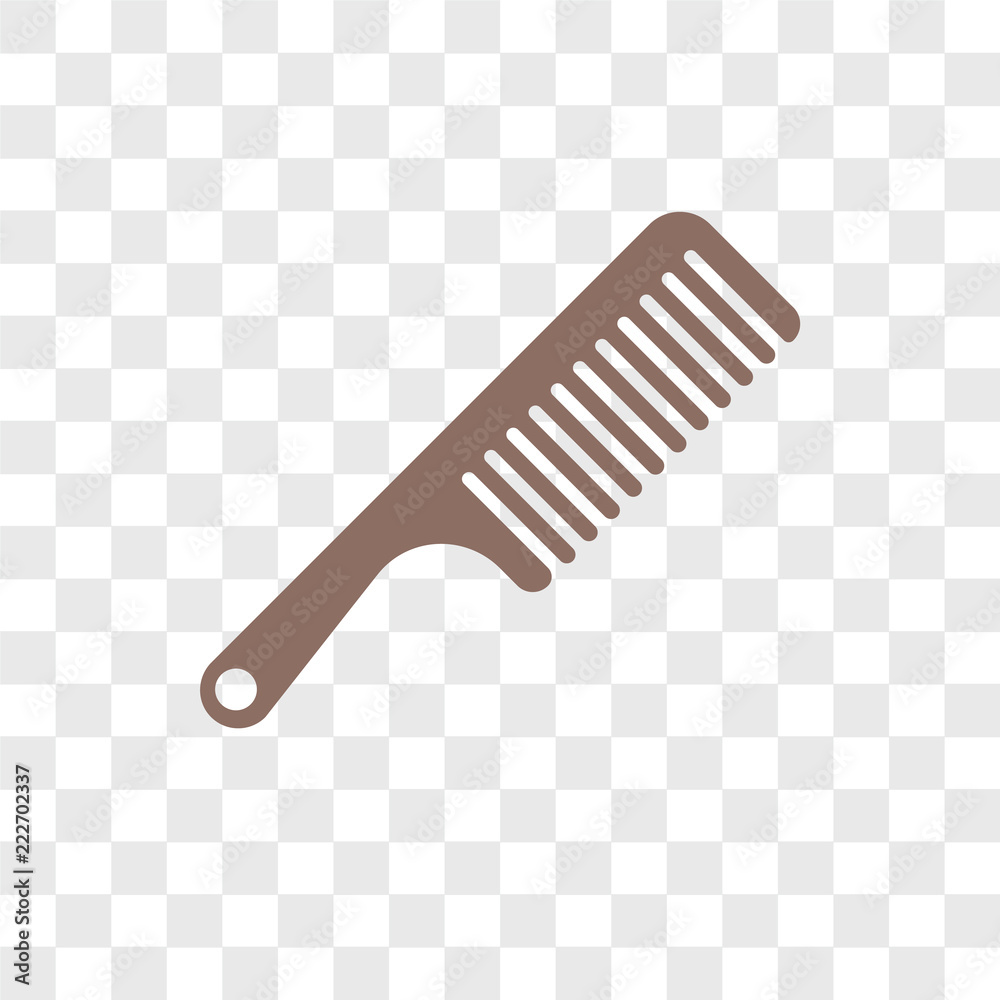 comb icons isolated on transparent background. Modern and editable comb ...