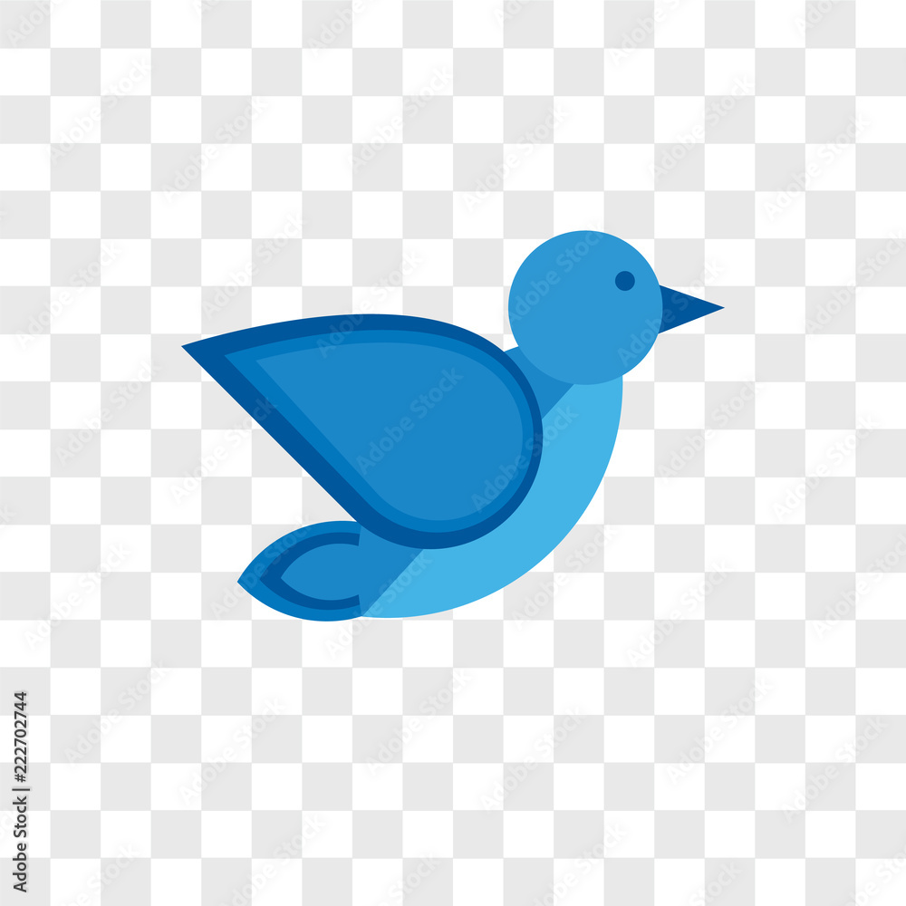 bird icons isolated on transparent background. Modern and editable bird ...