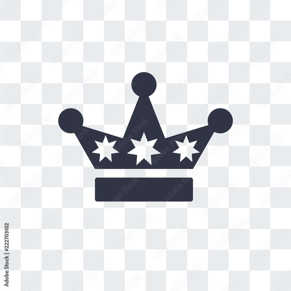prince crown icon isolated on transparent background. Modern and ...