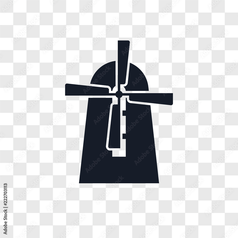 mill icons isolated on transparent background. Modern and editable mill ...