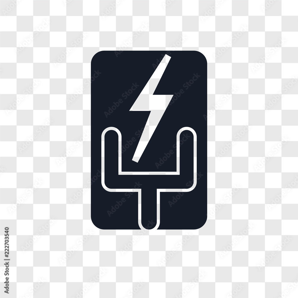 electricity icons isolated on transparent background. Modern and ...