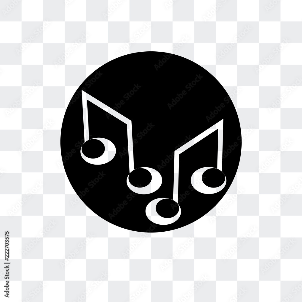 music note icon isolated on transparent background. Modern and editable ...
