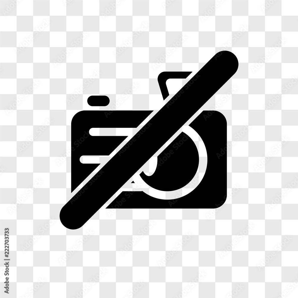 no camera icons isolated on transparent background. Modern and editable ...