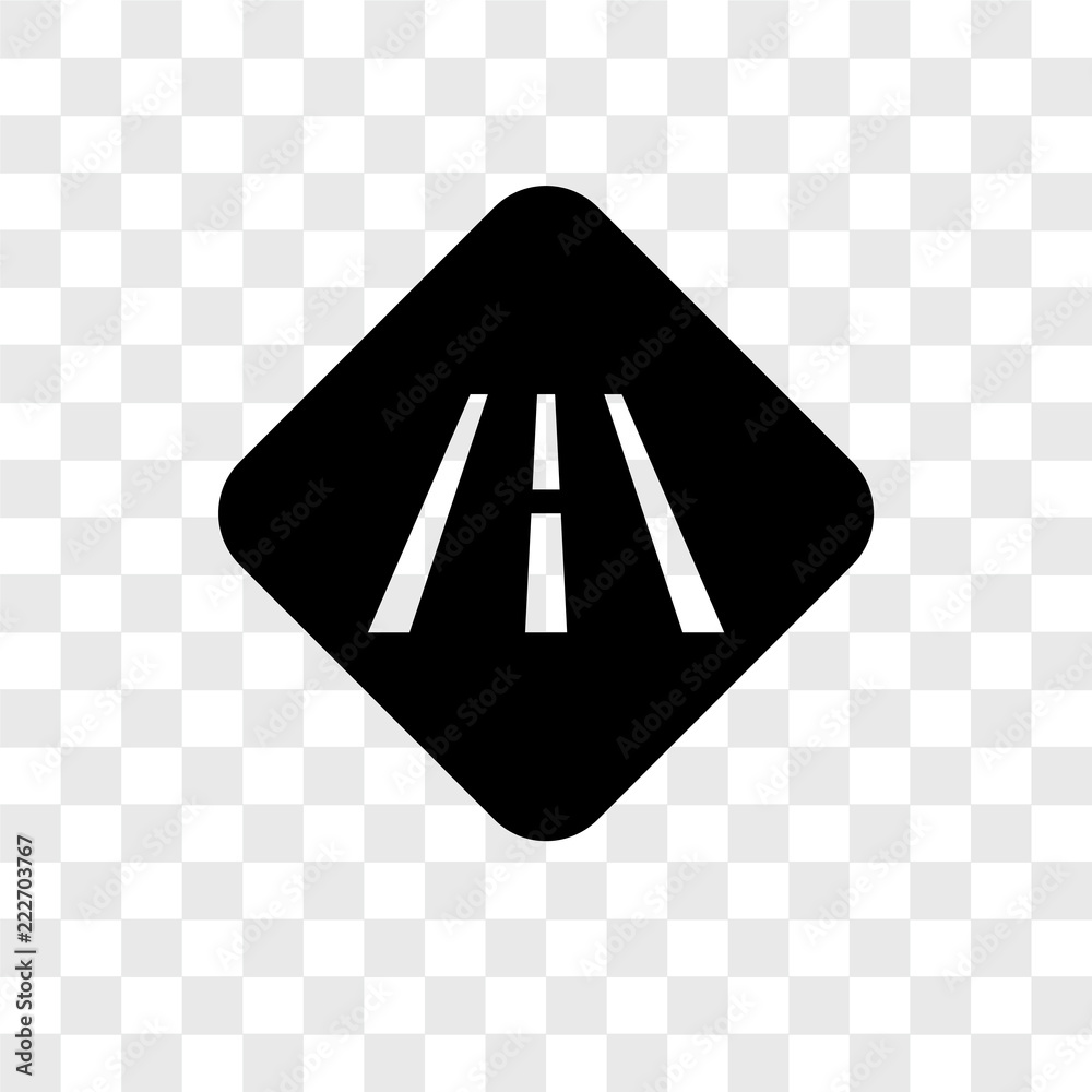 road icons isolated on transparent background. Modern and editable road ...