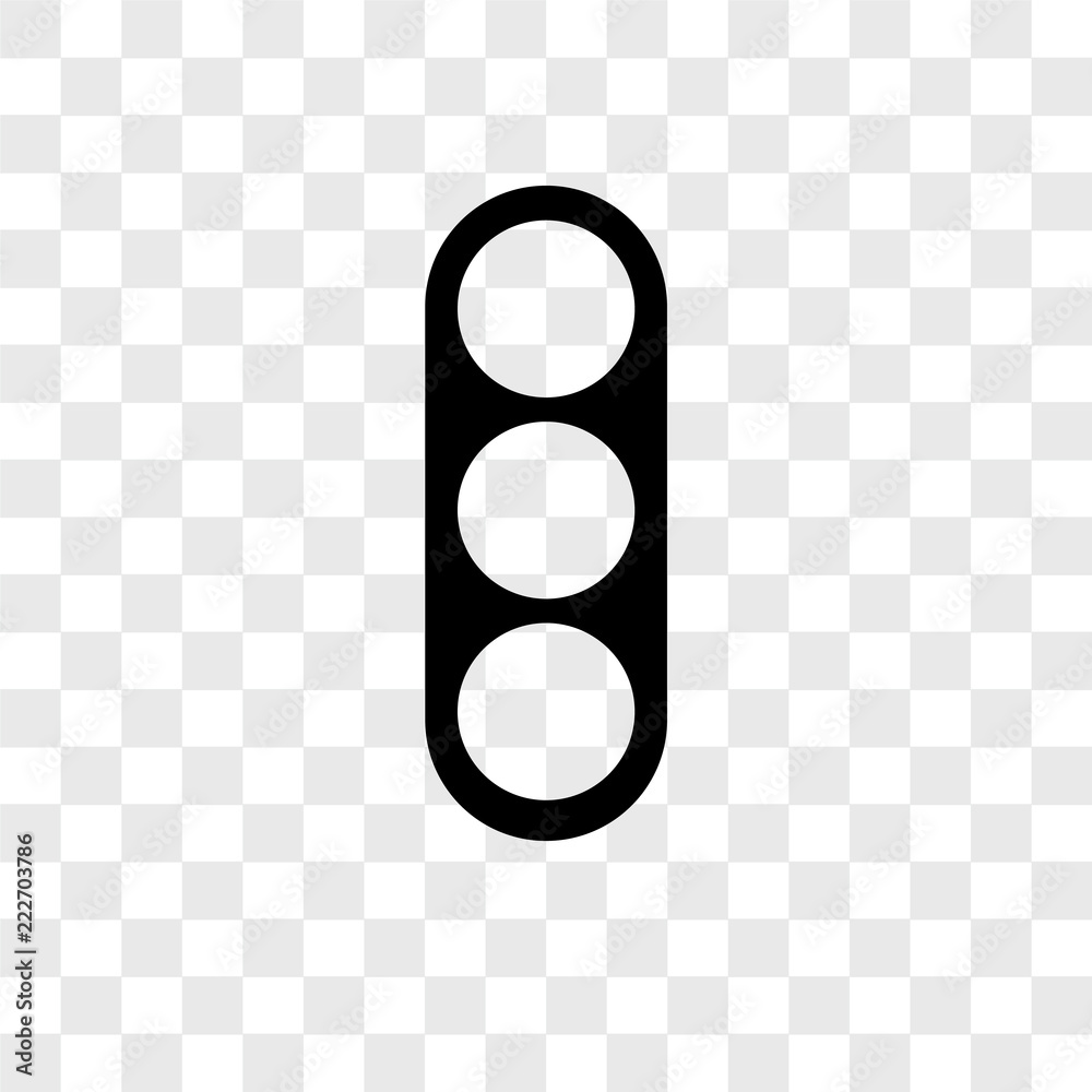 traffic light icons isolated on transparent background. Modern and ...