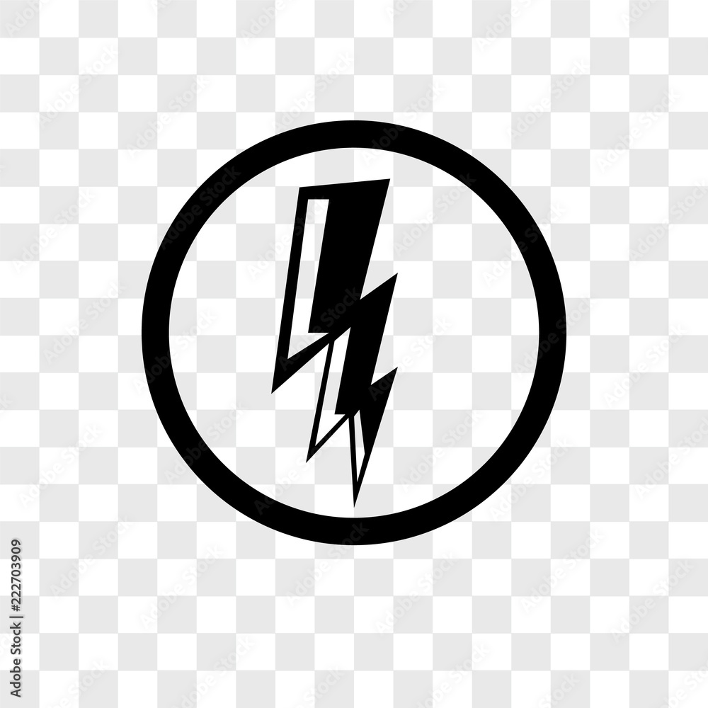 electricity icons isolated on transparent background. Modern and ...