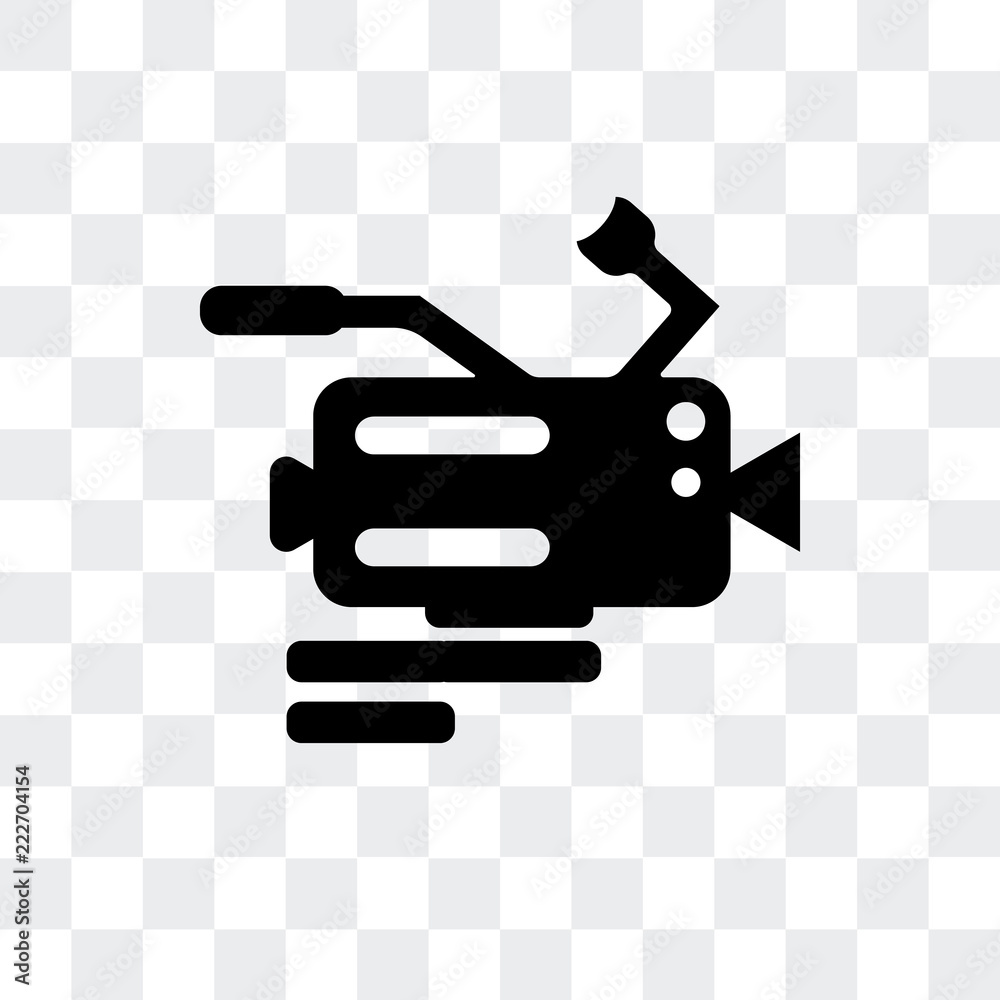 video camera icon isolated on transparent background. Modern and ...