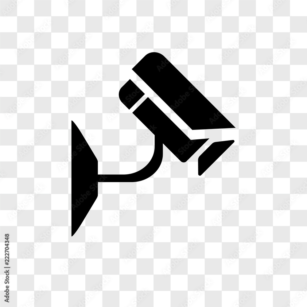 cctv icons isolated on transparent background. Modern and editable cctv ...