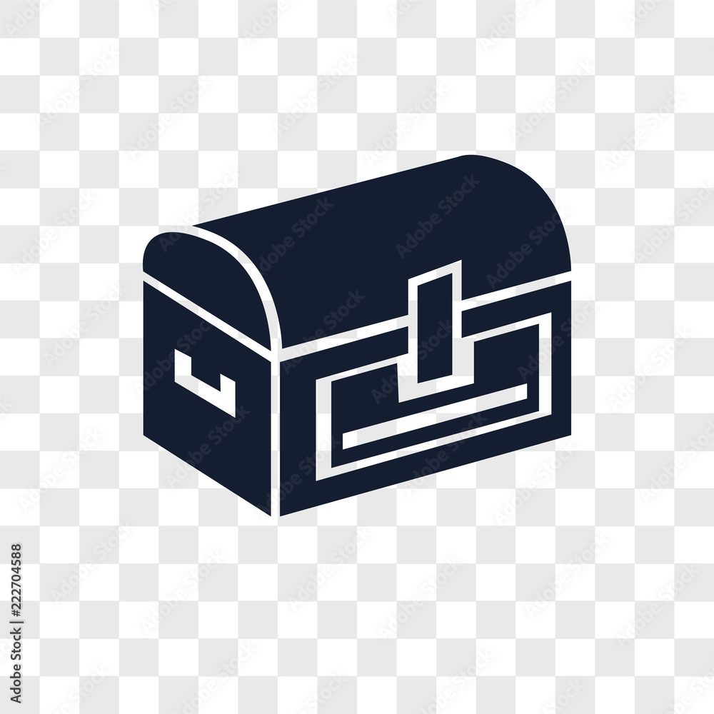 chest icons isolated on transparent background. Modern and editable ...