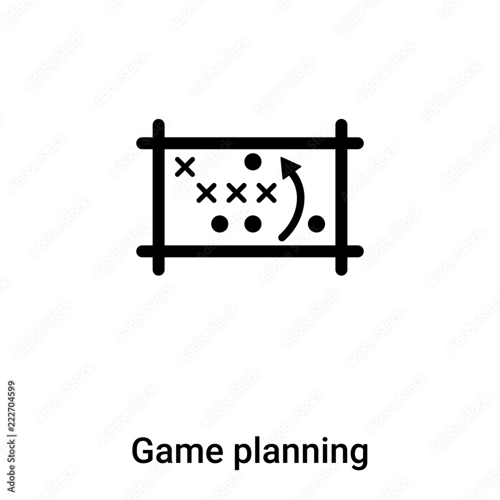 Game planning icon vector isolated on white background, logo concept of ...