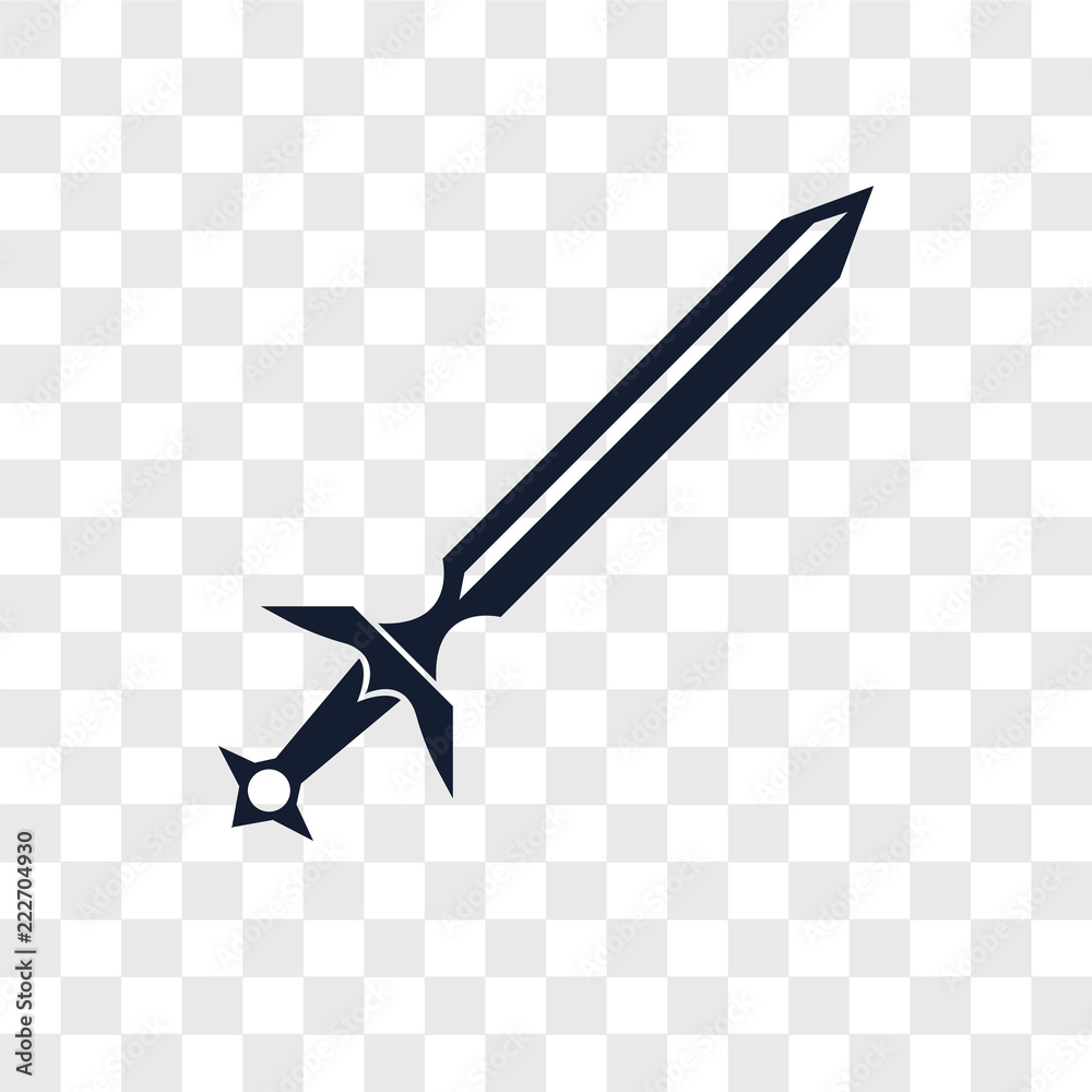 sword icons isolated on transparent background. Modern and editable ...