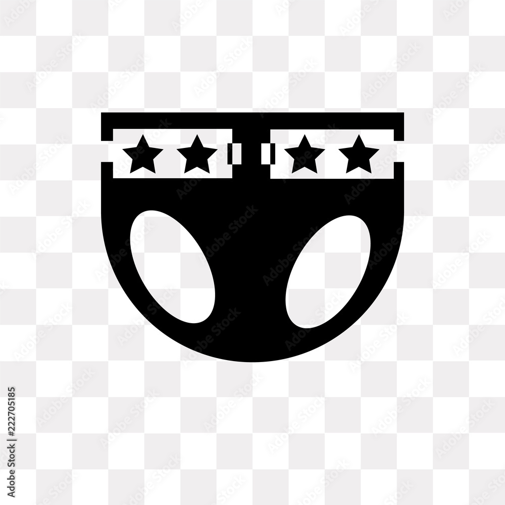 diaper icon on transparent background. Modern icons vector illustration ...