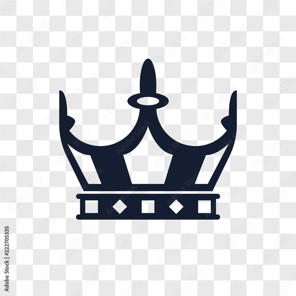 crown icons isolated on transparent background. Modern and editable ...