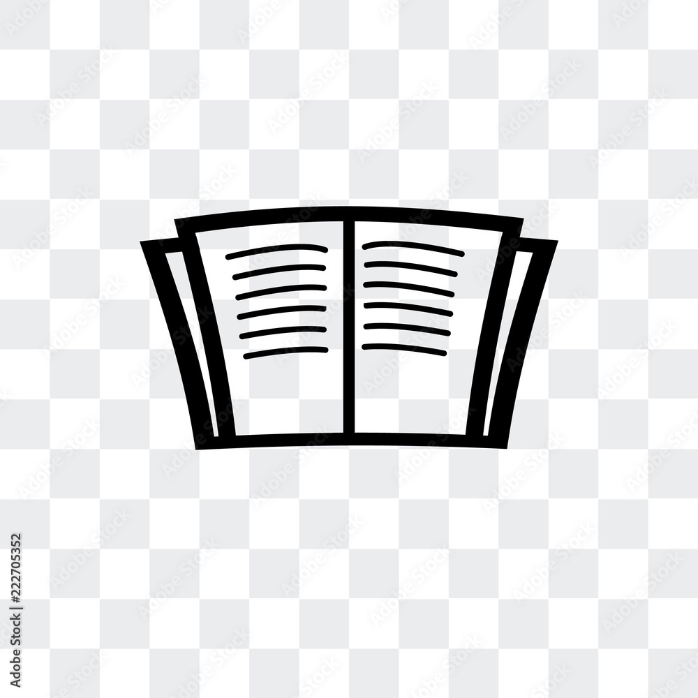 open book icon isolated on transparent background. Modern and editable ...