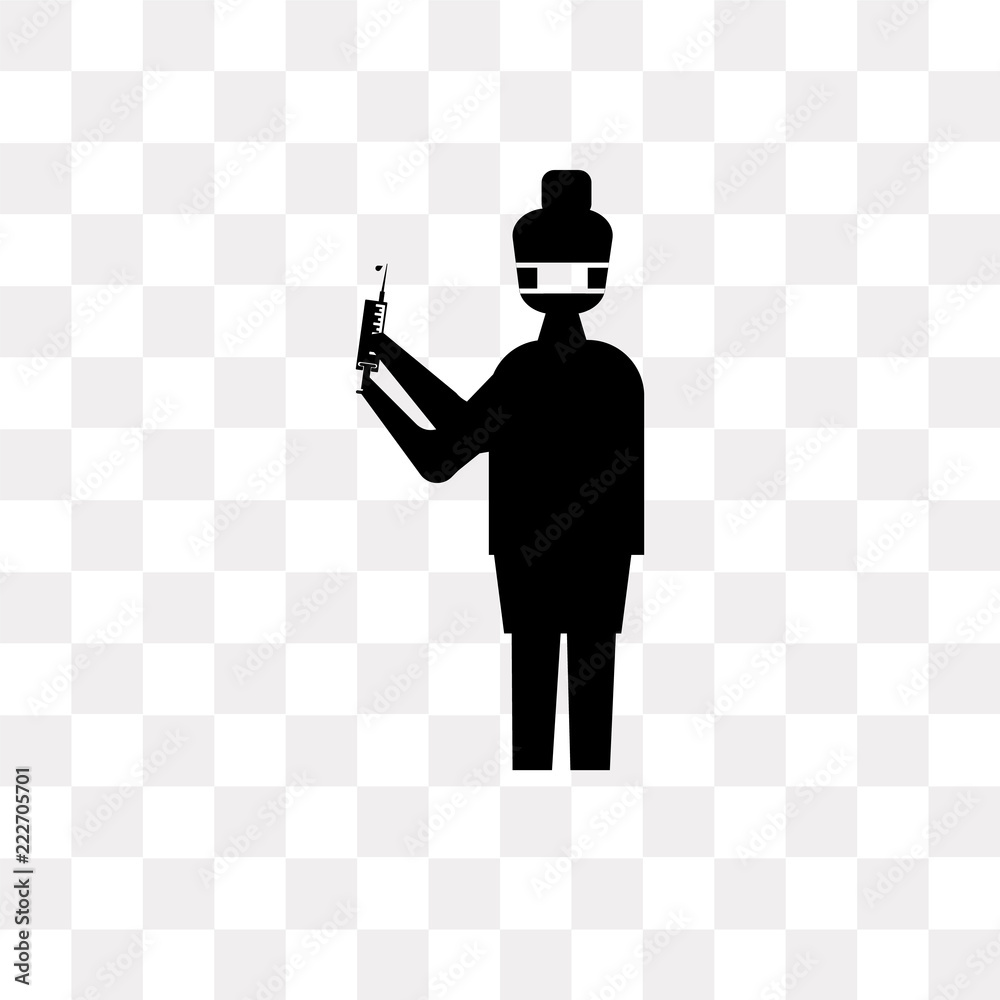 nurse icon on transparent background. Modern icons vector illustration ...