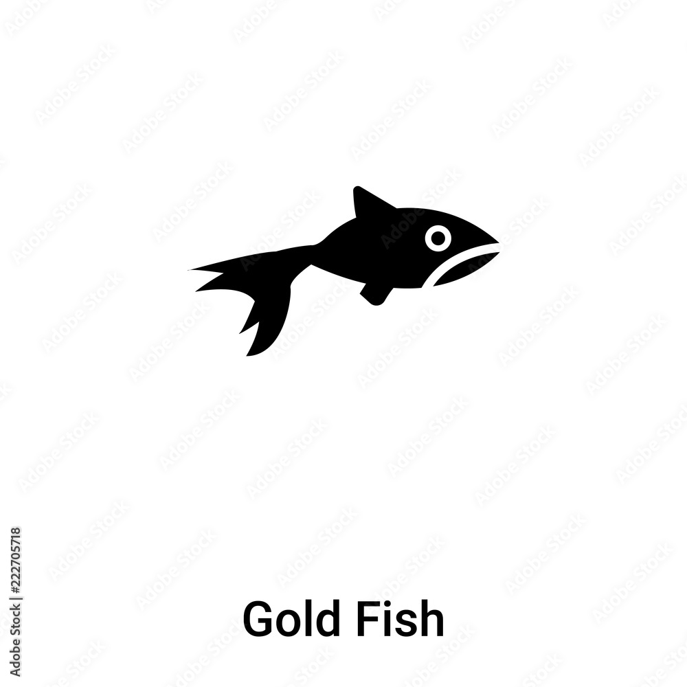 Gold Fish icon vector isolated on white background, logo concept of ...