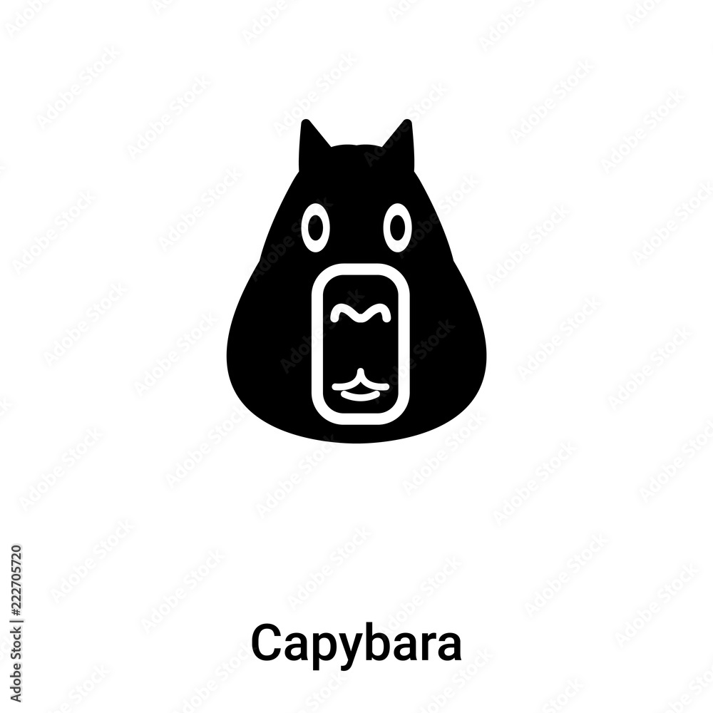 Capybara icon vector isolated on white background, logo concept of ...