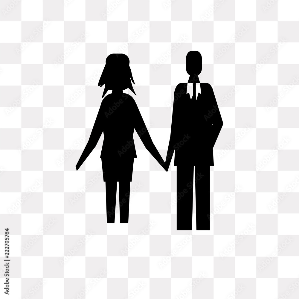 couple icon on transparent background. Modern icons vector illustration ...