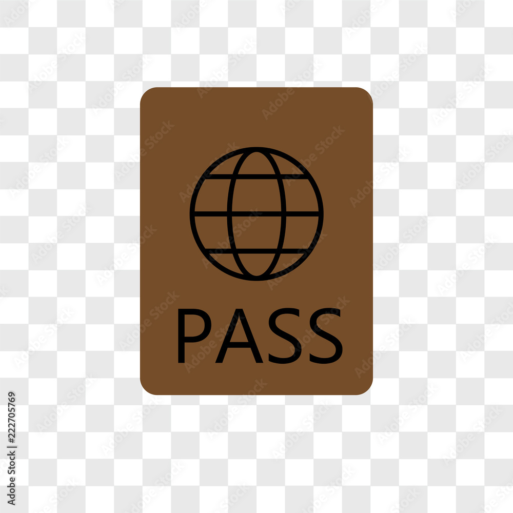 passport icons isolated on transparent background. Modern and editable ...