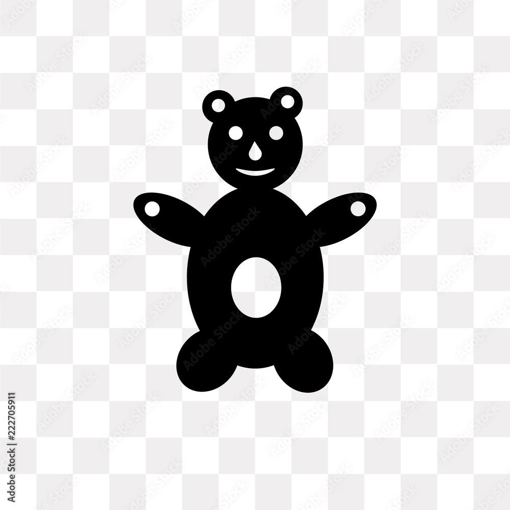 teddy bear icon on transparent background. Modern icons vector ...