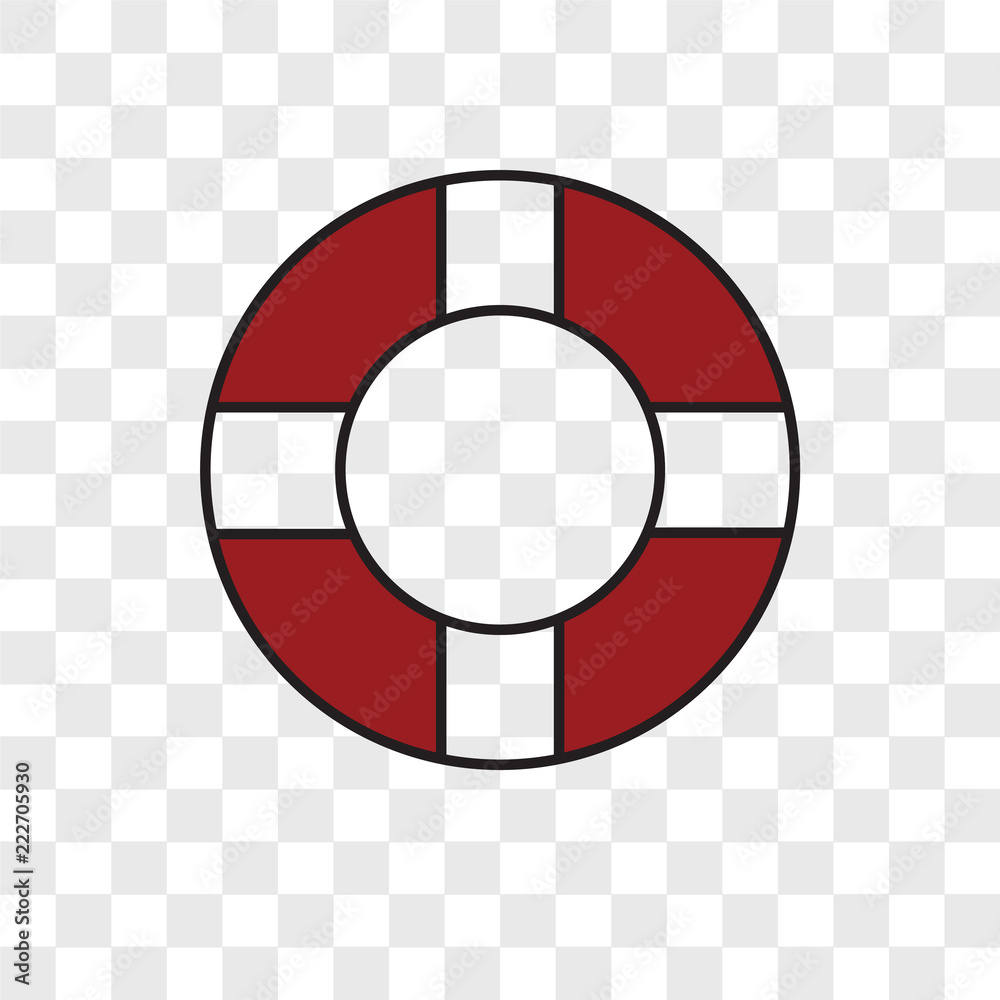 lifebuoy icons isolated on transparent background. Modern and editable lifebuoy icon. Simple ...