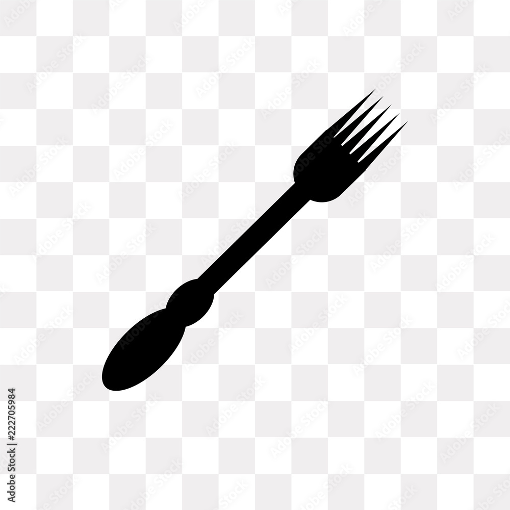 fork icon on transparent background. Modern icons vector illustration ...