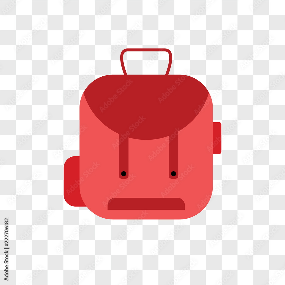 backpack icons isolated on transparent background. Modern and editable ...
