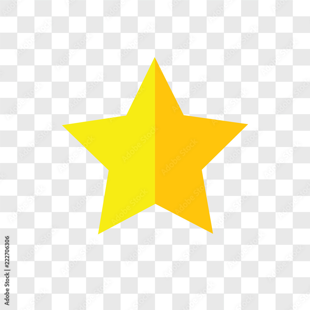 star icons isolated on transparent background. Modern and editable star ...